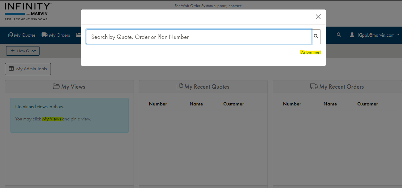 WebOS - Advanced Search