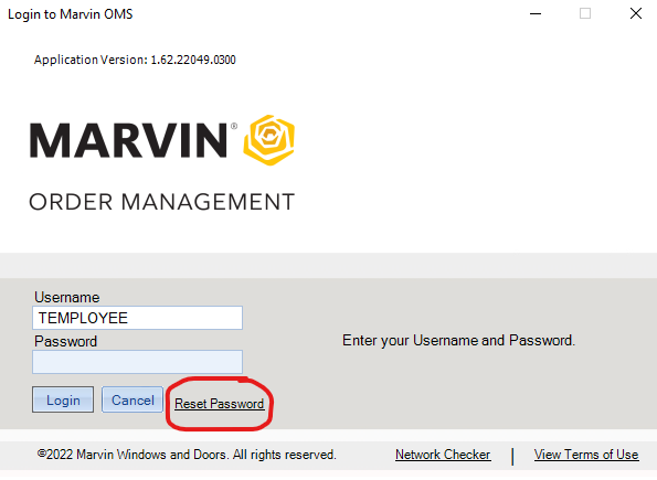OMS - How to reset your own password