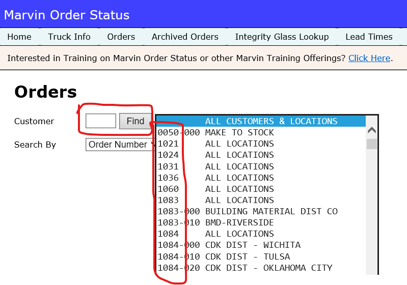 How to access Marvin Order Status (MOS)